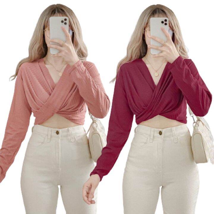 Leseka Shannon Twisted Sweater Jacket Longsleeve Top Knitted Waffled ...