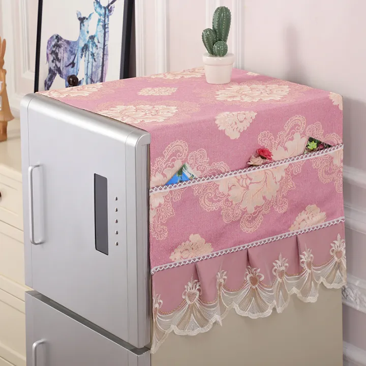 Fabric refrigerator cover cloth single and double door freezer dust ...