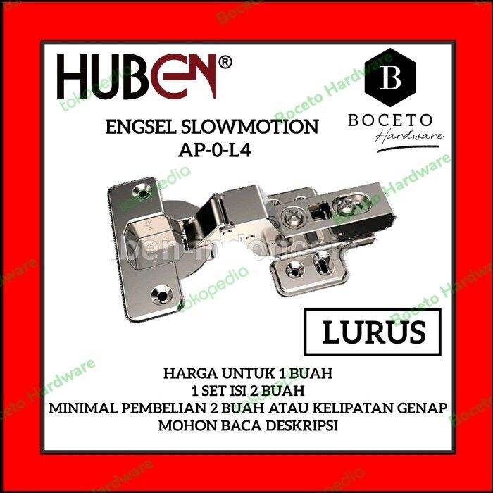 Engsel Sendok Huben Slow Motion Soft Close Hidrolik / Huben AP-0 Lurus ...