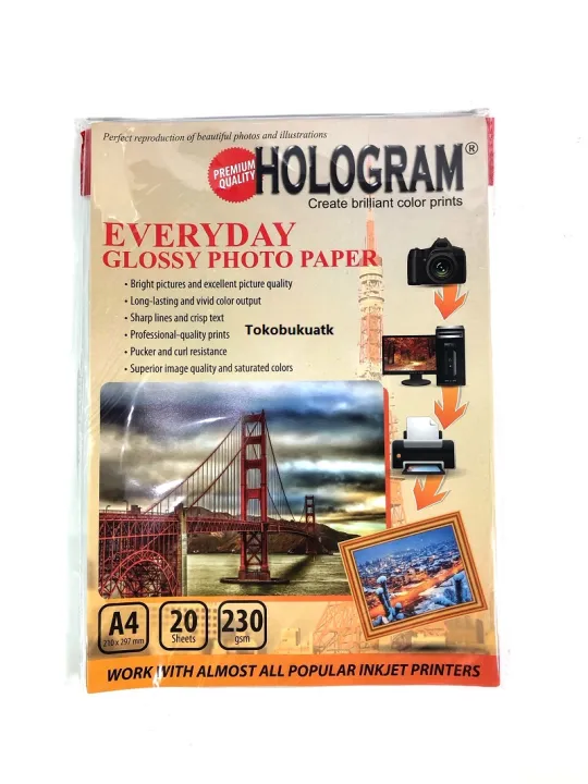 Kertas Foto A4 230 gsm Hologram | Lazada Indonesia