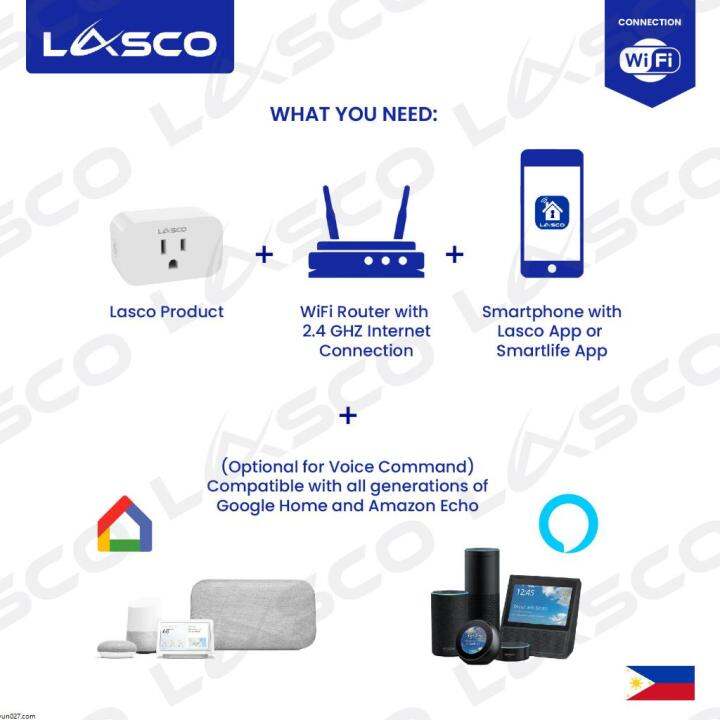 central green happy single LASCO WIFI ECO PLUG PLUS Smart Plug with Energy Monitor Socket Outlet ...