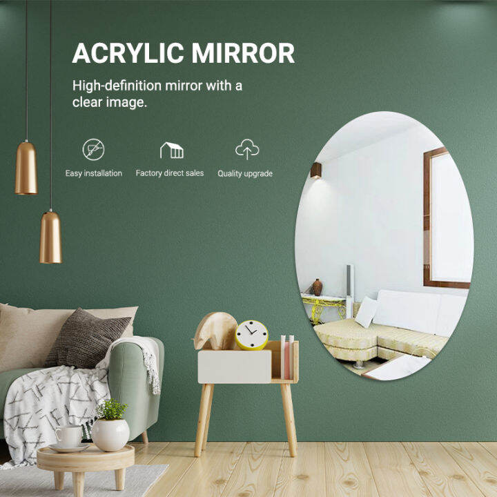 【Pefecthome.PH】Acrylic Mirror Stickers Home Bathroom Reflective Surface ...