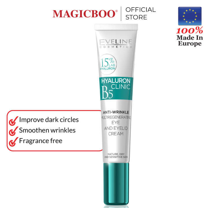 Magicboo Eveline Hyaluron Clinic B5 Antiwrinkle Multirenerating Eye And ...