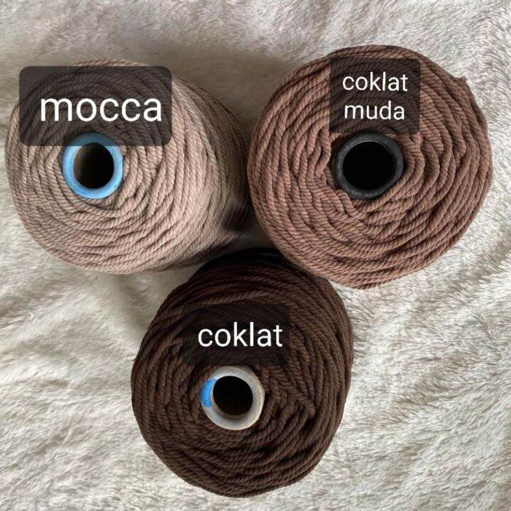 benang macrame, cotton rope versi coklat | Lazada Indonesia