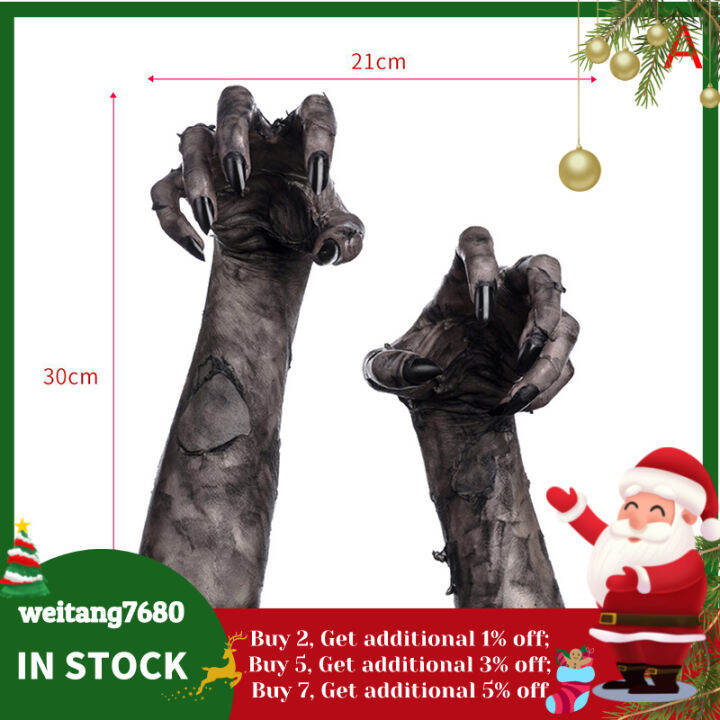 💖New Production💖 Halloween Ghost Hand PVC Wall Sticker 3D View Scary ...