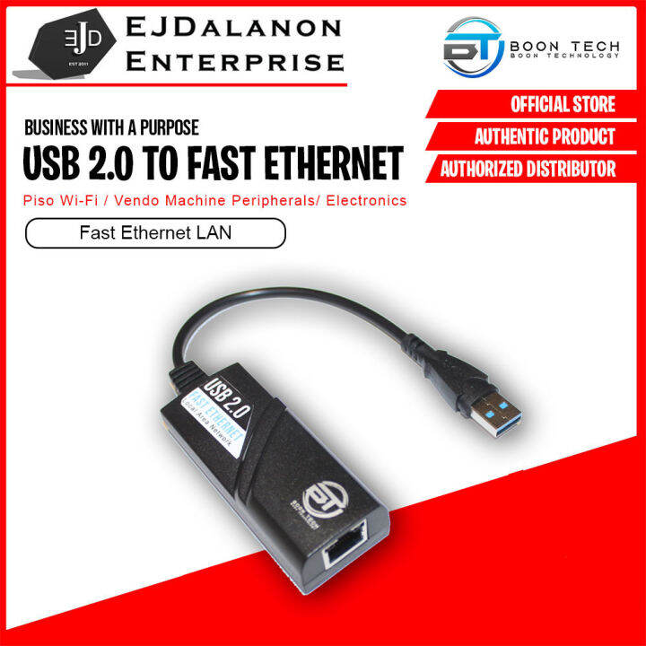 BoonTech BTE-USB-UTL-PC001 | USB 2.0 to Fast Ethernet Switch Plastic ...