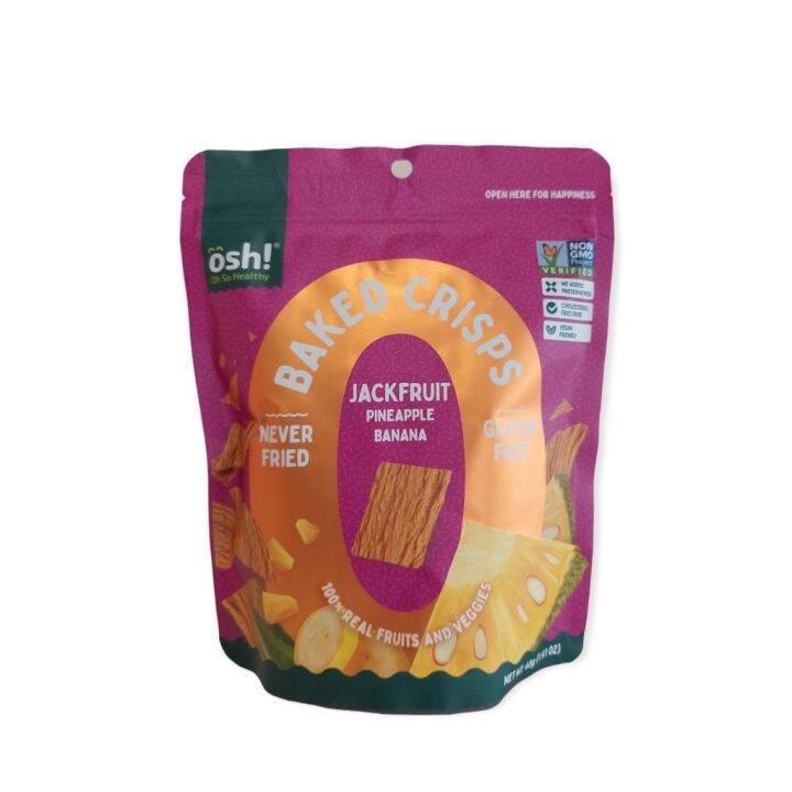 OH SO HEALTHY FRUIT CRISPS JACKFRUIT PINEAPPLE AND BANANA 40G | Lazada PH