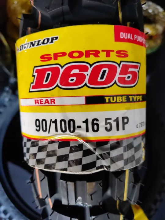 Ban Luar motor trail dunlop 90 100 16 D605 semi trail dual purpose ...