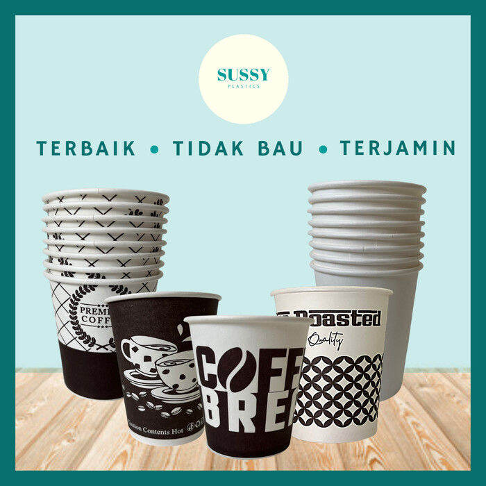 PAPER CUP/CUP TAHAN PANAS 8OZ 240ML GELAS KERTAS KOPI TEH TAHAN PANAS | Lazada Indonesia
