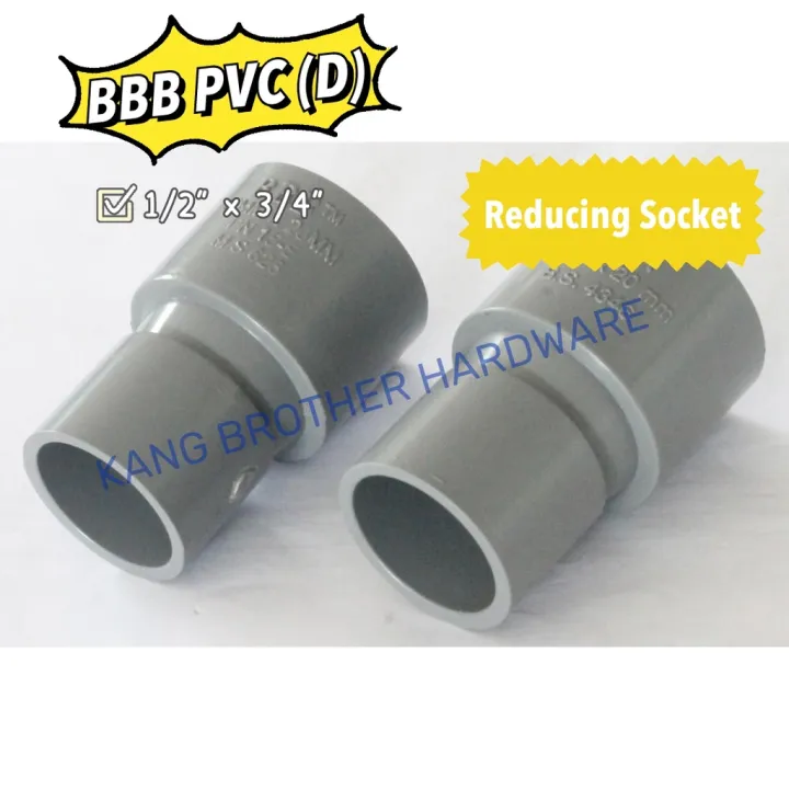 BBB PVC Reducing Socket(D) 1/2" X 3/4" | Lazada