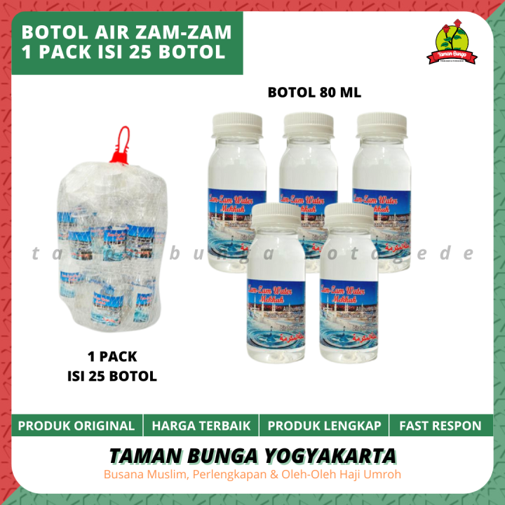 BOTOL AIR ZAM-ZAM/BOTOL KEMASAN 80 ML/OLEH-OLEH HAJI & UMROH (ISI 25 ...