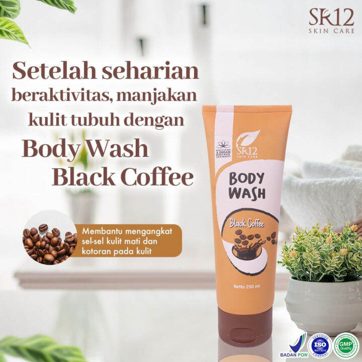 SR12 BODY WASH BLACK COFFE DENGAN BUTIRAN KOPI ROBUSTA ASLI!! | Lazada ...