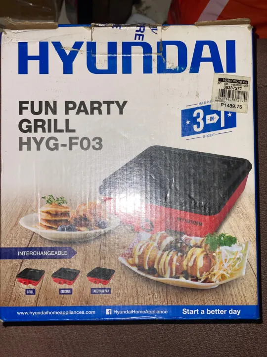 Hyundai Fun Party Grill (Takoyaki,Grill,Griddle) | Lazada PH