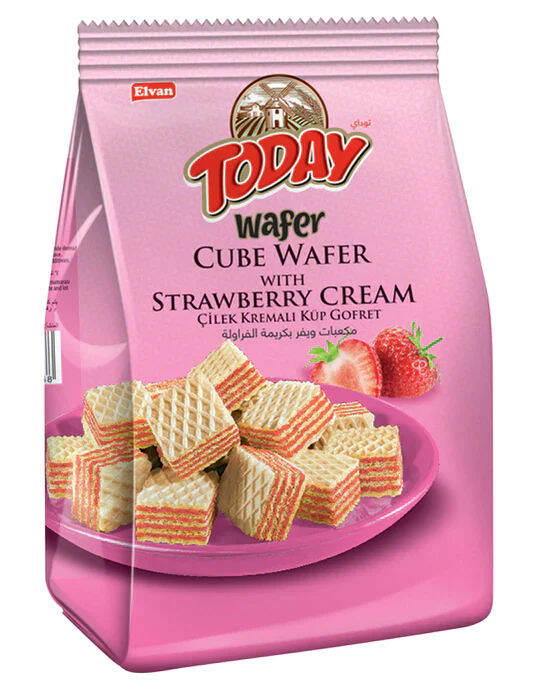 Elvan Today Cube Wafer With Strawberry Cream 200g(Made In Turkey) | Lazada