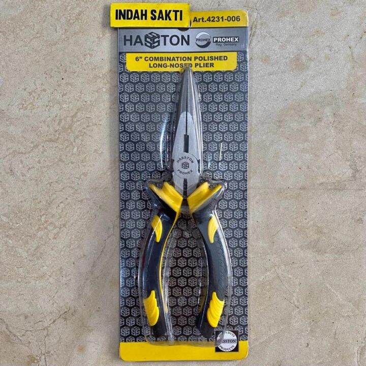 Tang Lancip Tang Runcing Long Nose Plier 6 inch Hasston 4231-006 ...