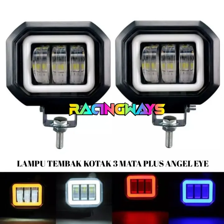 Lampu Tembak Sorot Cwl Kotak K30 3 Mata Lensa Lampu Daymaker 3 Lensa 30 ...
