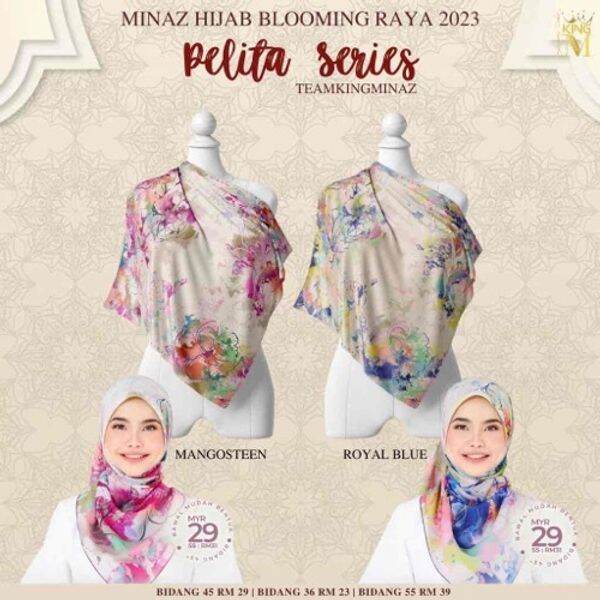 MINAZ HIJAB BLOOMING RAYA 2023 | Lazada