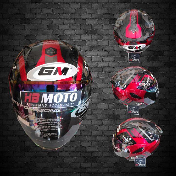 Helm GM FIGHTER RED BLACK GMF1RB / Helm SNI / Helm Half Face / Helm ...