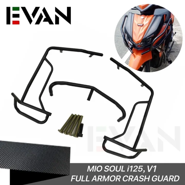 Mio Soul i125 V1 Full Armor Crash Guard Stainless Steel CNC Alloy Made ...