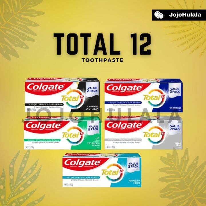 Colgate Total 12 Toothpaste 2x150g Colgate Total White Ubat Gigi Plaque ...