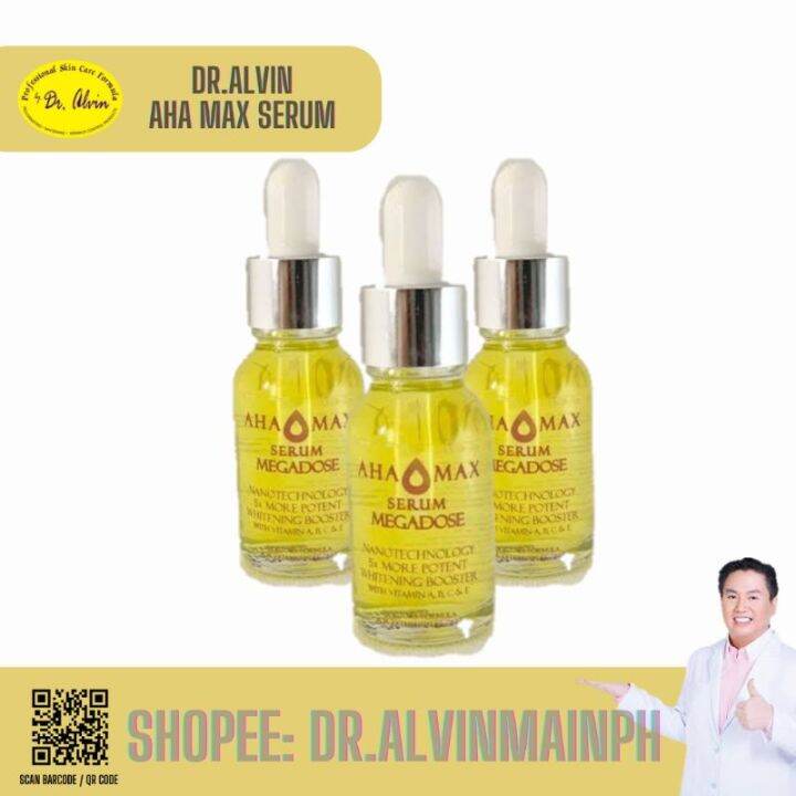 dr alvin AHA serum whitening aha max 15ml | Lazada PH