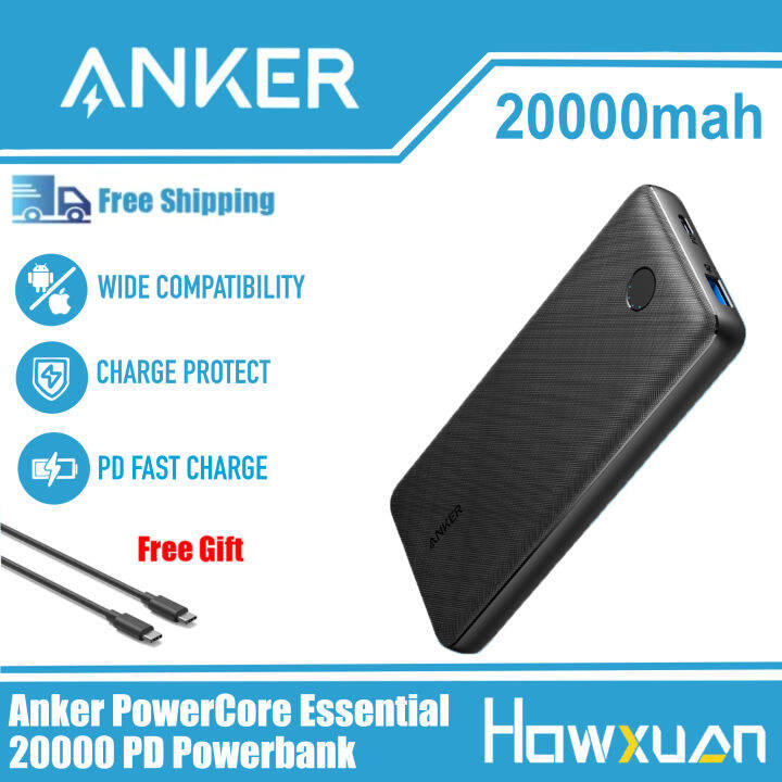 Anker PowerCore 20000 PD เครื่องชาร์จแบบพกพา18วัตต์ที่ชาร์จความเร็วสูง ...