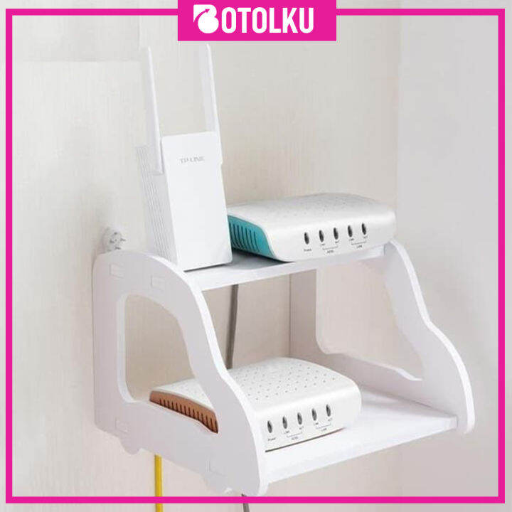 Rak Dinding Desktop Storage/ Rak Wifi Kotak Router Telepon / Rak ...