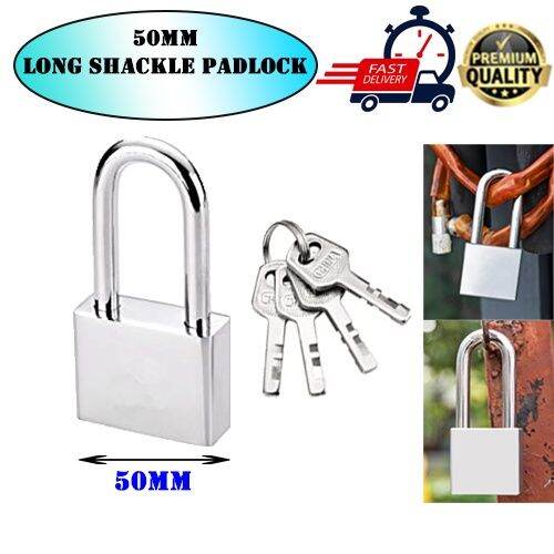 50mm MAX KEY-A-LIKE Chrome Long Shackle Padlock Top security padlock ...