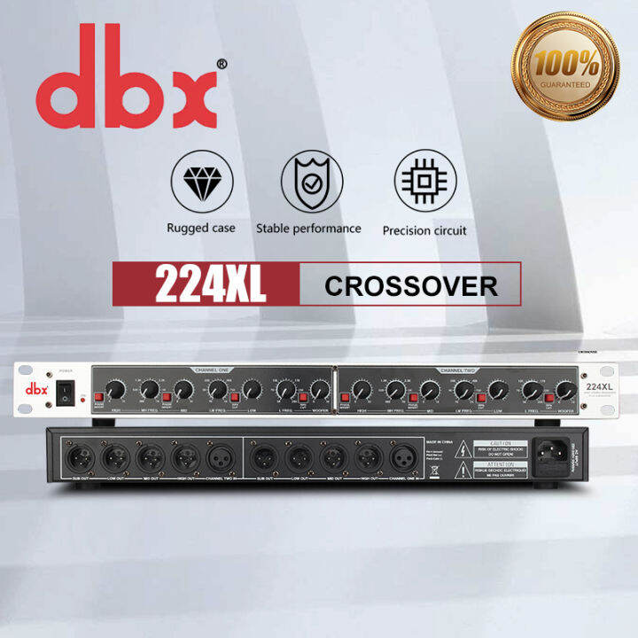 DBX 224XL Professional 4-way electronic crossover (white)Ultra low bass ...