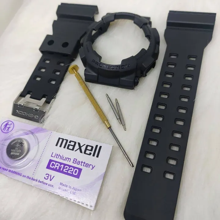 GShock GA100 GA110 GA120 Replacement Straps and Bezel with CR1220 ...