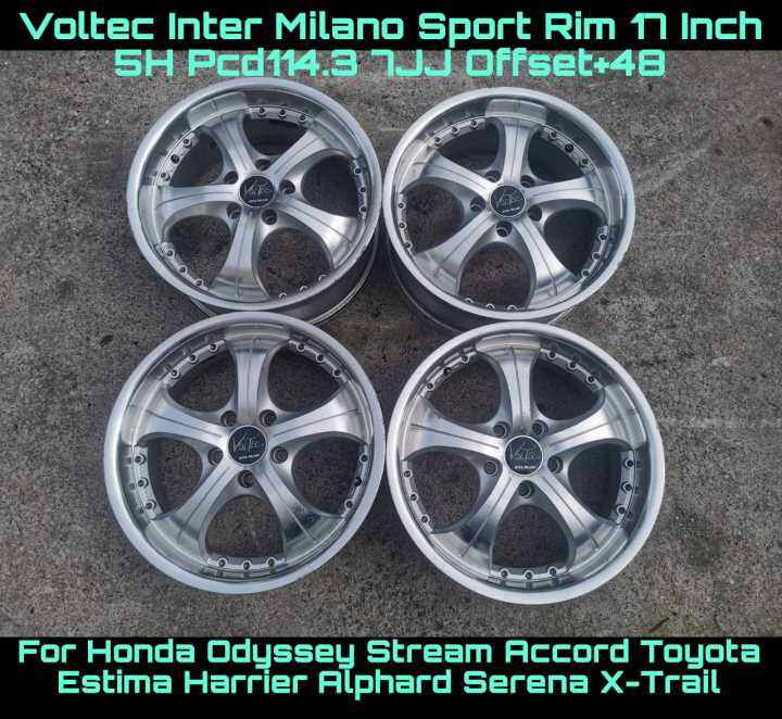 Voltec Inter Milano Sport Rim 17 Inch 5H PCD114.3 7JJ Off+48 Odyssey ...