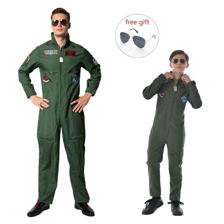 Top : Maverick Cosplay Costume Pilot Uniform For Kids Adult Halloween ...