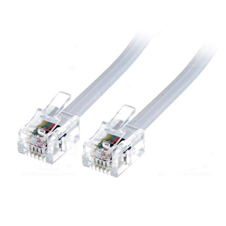 White of RJ11 Cable Telephone Wire for Landline and Cord for RJ11 to ...