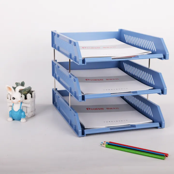 Desktop Organizing Rack Black and WhiteA4Paper Multi-Layer Combination ...