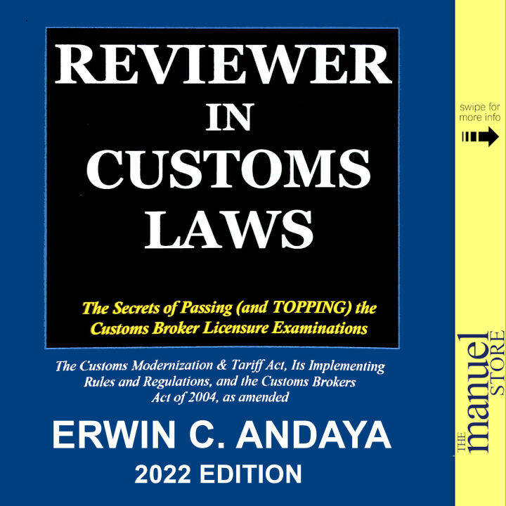 Andaya (2022) - Reviewer in Customs Laws - Broker Licensure Exam CMTA ...