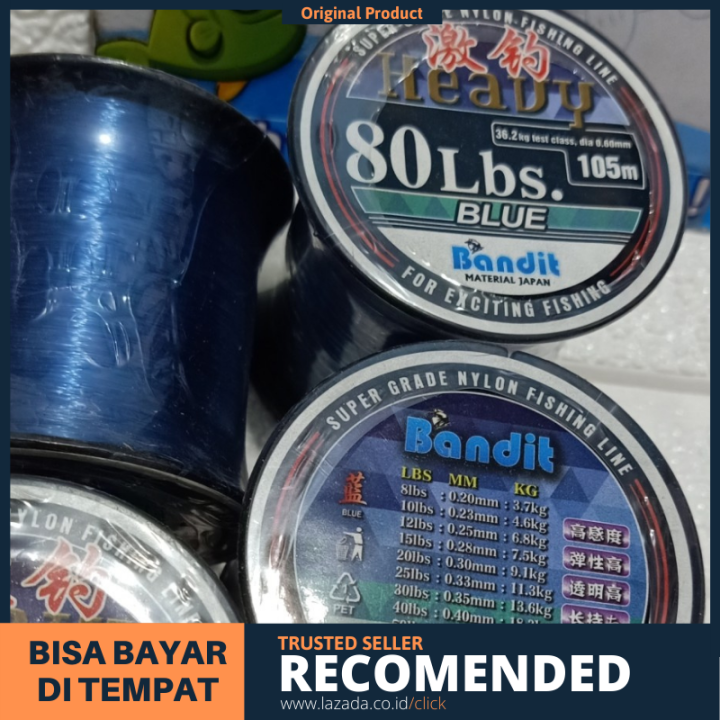 Senar Mancing Bandit Biru Heavy Blue Profesional - Tali pancing Panjang ...