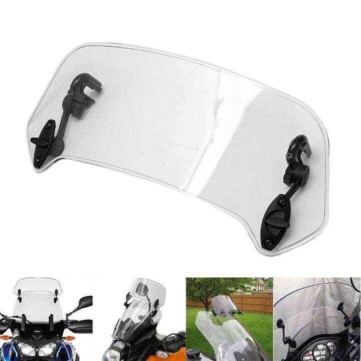 Universal Motorcycle Windshield Extension Adjustable Spoiler Clamp-On ...