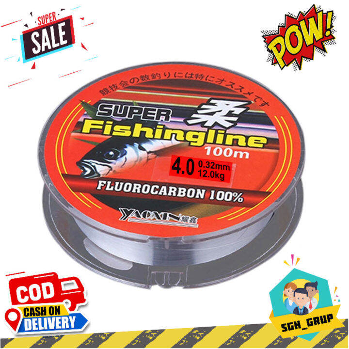 TALI PANCING YAOXIN Super Fishingline Senar Tali Pancing Fluorocarbon Line 4.0 | Lazada Indonesia