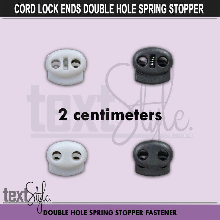 Textstyle (10pcs per PACK) Double hole flat cord CORD STOPPER lock ...