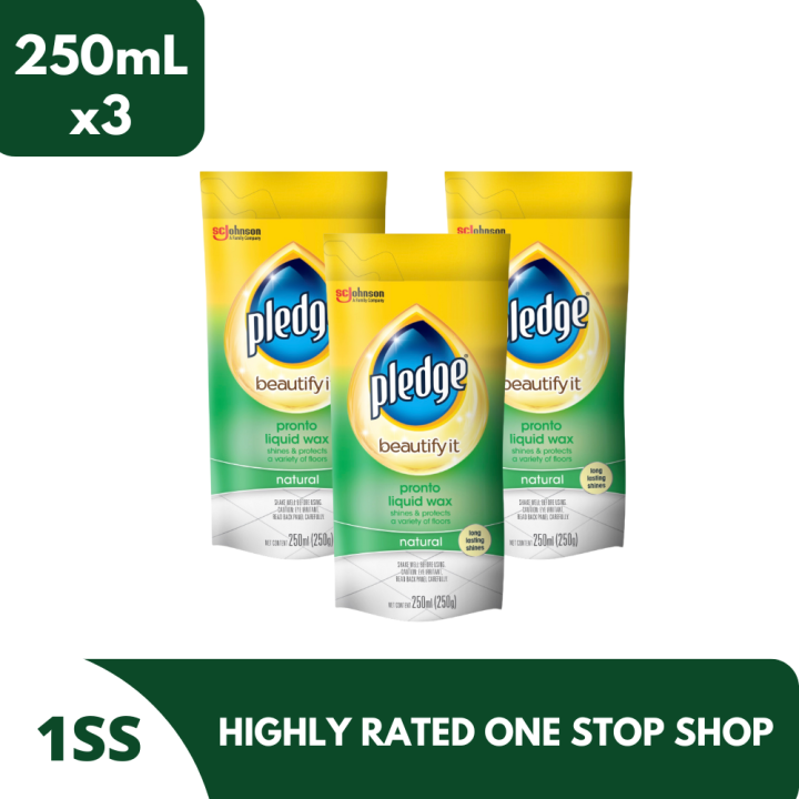 Pledge Liquid Wax Natural 250ml Set of 3 | Lazada PH