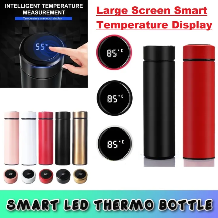 🌹READY STOCK🌹 LED Thermal Flask 500ml Smart LED Temperature Display Thermos Keep Warm Cold ...