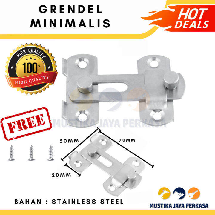 Grendel Slot Pintu Lemari Geser Sleeding Sliding Gembok Stainless ...