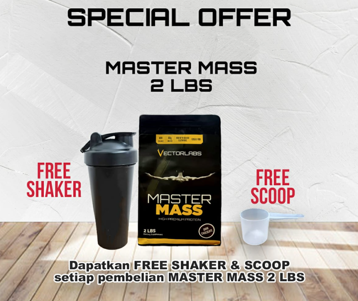MASTER MASS BY VECTORLABS 2 LBS EXTREME MASS GAINER SUSU FITNESS WHEY ...