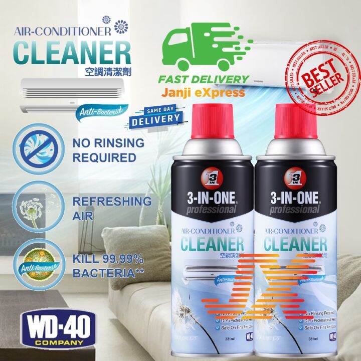 Twin Pack WD-40 3 In 1 Professional Air Conditioner Cleaner / WD40 Air Conditioner Cleaner / Air ...