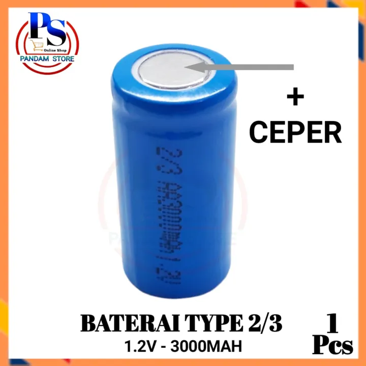Baterai/Batre Cas Untuk Alat Cukur Elektrik, Telepon Cordless Type 2/3 AA Ni-MH 1.2V - 3000mAh ...