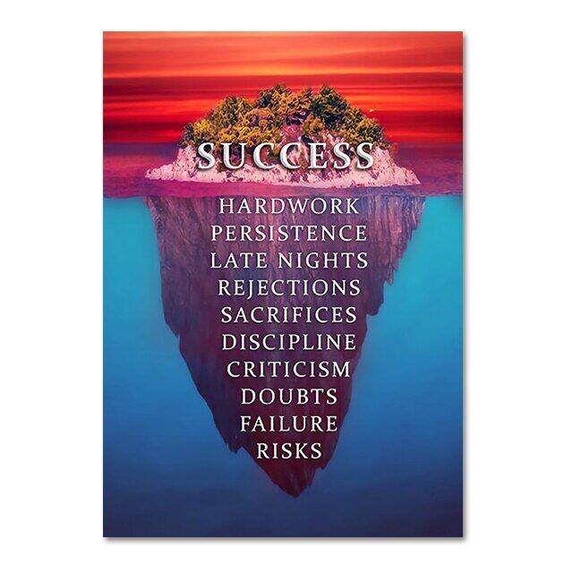 Motivational Poster Inspirational Success Quotes Canvas Painting Rules ...