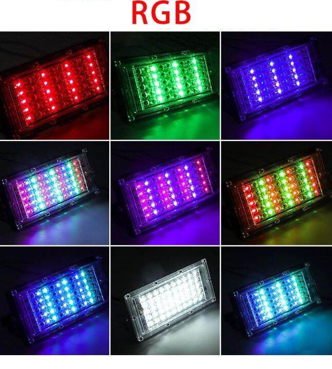 LAMPU SOROT RGB 50 watt / Lampu SOROT LED 50w / Kap sorot LED 50w ...