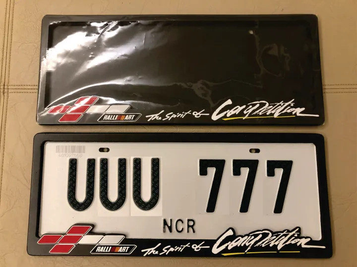 3D Ralliart Plate Frame Plate Holder for Philippine Lto plates | Lazada PH