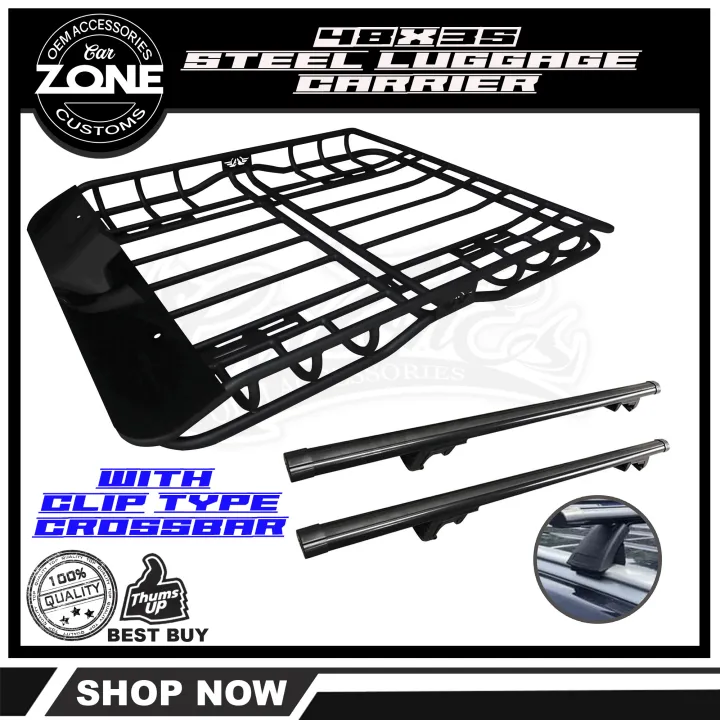 Steel Luggage Carrier Roof Rack Low Profile Basket type 48x35 inches ...