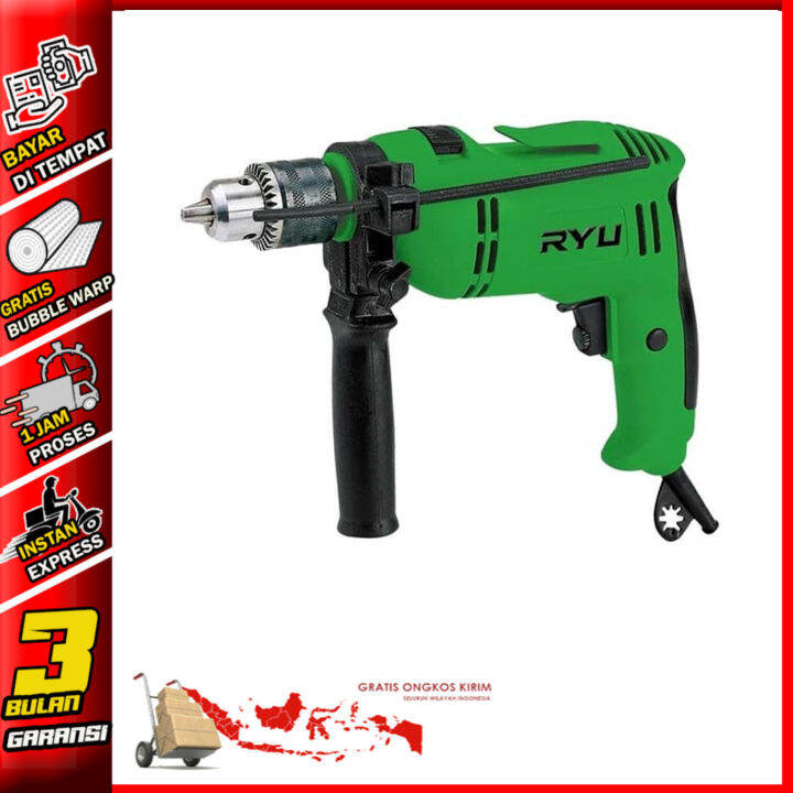 TEKIRO Ryu Impact Drill Mesin Bor Kayu Besi Tembok Tangan Listrik 13mm ...